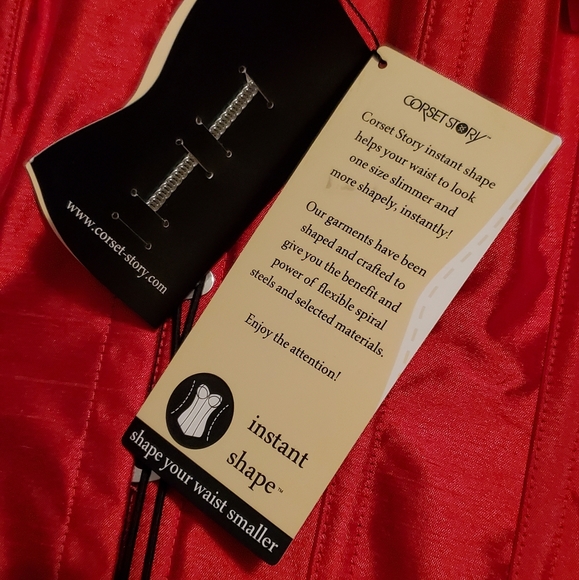 Corset Story | Tops | Corset Story Classic Red Flower Trim Lace ...